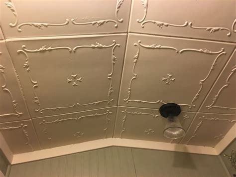 Styrofoam Ceiling Tiles Cover Popcorn Ceiling Easy Diy Glue Up Installation Model Rm84