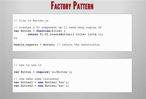 Factory Pattern Javascript Rushingbits