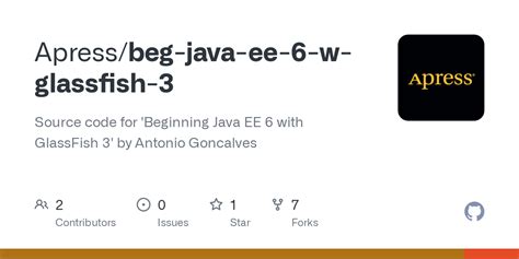 GitHub Apress Beg Java Ee W Glassfish Source Code For Beginning Java EE With GlassFish