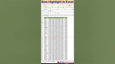 Highlight Row Automatically In Excel Excel Interview Question Excel Exceltips Shorts Short