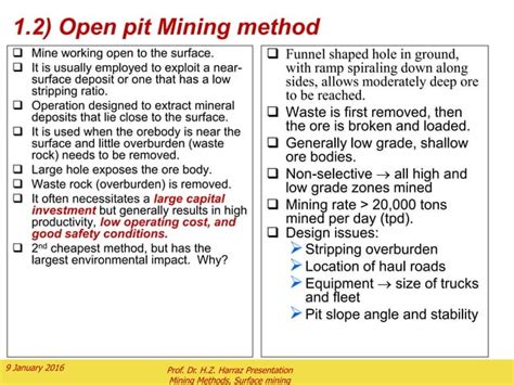 Surface Mining Planning And Design Of Open Pit Mining PDF Geology Science