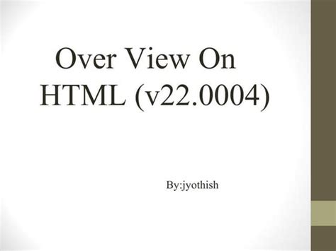 Learn Html Basics Pptx Web Design And Html Internet