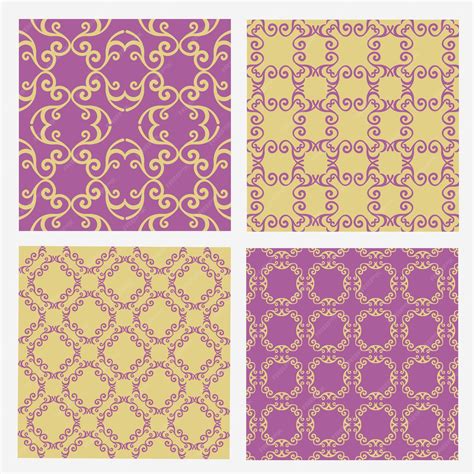 Premium Vector Vector Set Floral Pattern Decorative Ornament