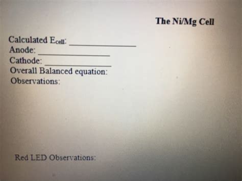 Solved The Zn Cu Cell Calculated Ecell Anode Cathode
