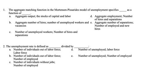 solved 1 the aggregate matching function in the