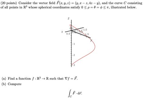 solved consider the vector field vec f x y z y x z 4z y