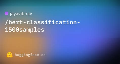 Jayavibhavbert Classification 1500samples · Hugging Face