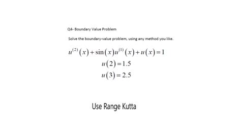 Solved Q Boundary Value Problem Solve The Boundary Value Chegg Com
