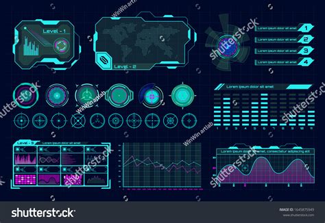 Futuristic Hologram Ui Infographic Graph Interface Stock Vector Royalty Free 1645875949