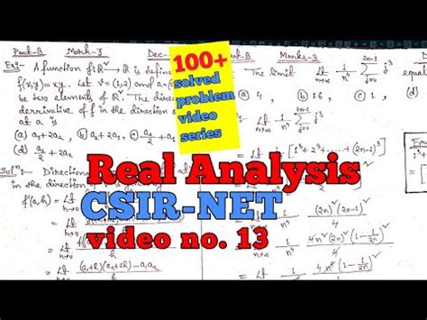 CSIR-NET Real Analysis 100+ solved problems video series|| video no. 13 ...