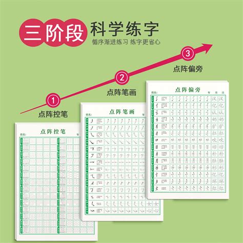 1 6年级控笔训练字帖小学生专用笔画笔顺练字帖偏旁部首练字本硬笔书法每日一练初学者入门套装点阵儿童幼儿园幼小衔接一年级练习 虎窝淘