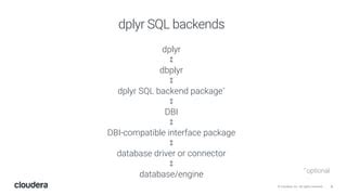 Dplyr Interfaces To Large Scale Data PPT