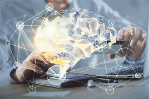 Premium Photo Double Exposure Of Man Hands Typing On Computer With Credit Card And Brain Theme