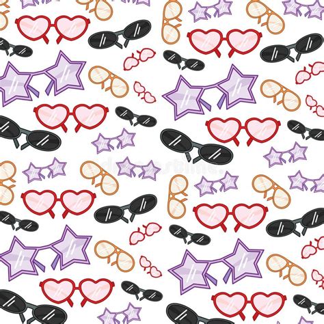 Trending Eyeglasses Seamless Pattern Background Vector Stock Vector