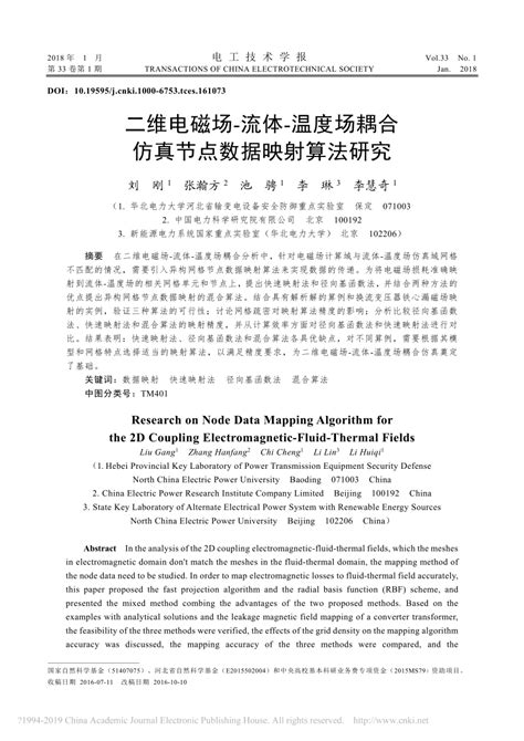 Pdf Research On Node Data Mapping Algorithm For The 2d Coupling