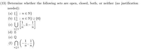 Solved Determine Whether The Following Sets Are Open Chegg