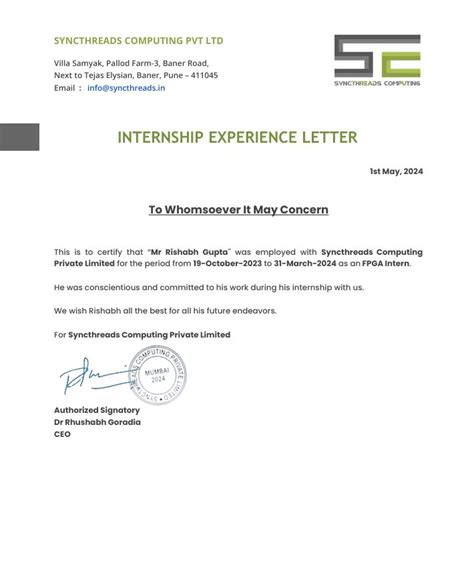 Rishabh Gupta On Linkedin I Am Excited To Announce That I Have Finished My 6 Month Internship At