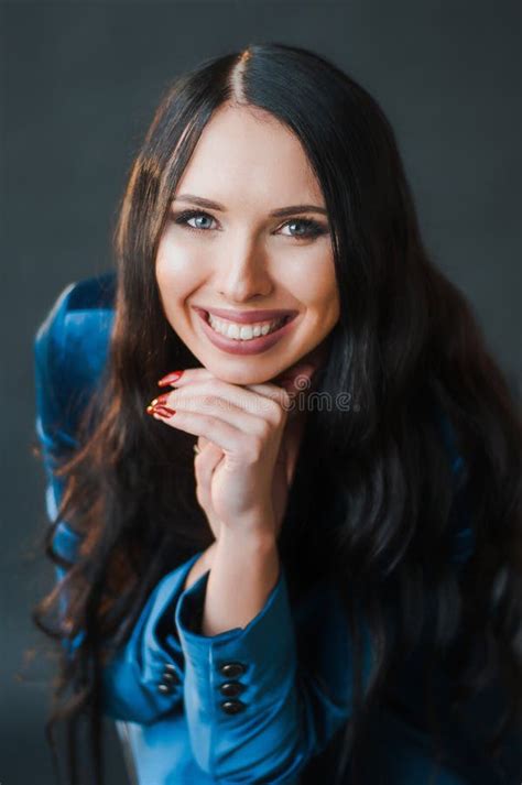 Beautiful Woman Long Brunette Hair Wear Skinny Fashion Lather Black Pants And Will Organic