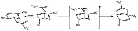 Claisen Rearrangement Of Chorismic Acid Resulting In Prephenic Acid
