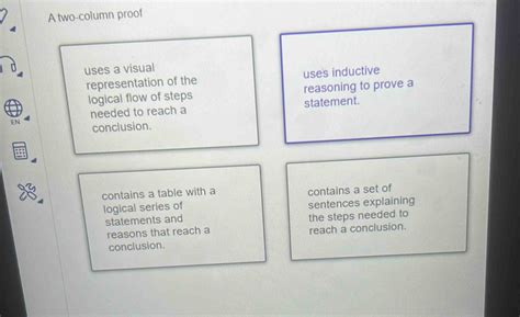 Solved A Two Column Proof En Math