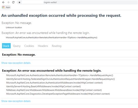 ws federation 500 error over get requests signin wsfed · issue 31276