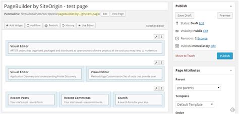 a b testing integration with pagebuilder by siteorigin