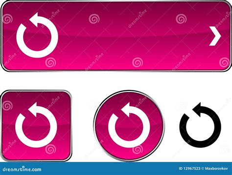Refresh Button Set Stock Vector Illustration Of Push 12967523