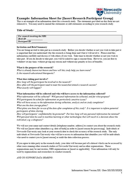 Example Information Sheet V2 Pdf Risk Data