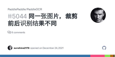 同一张图片，裁剪前后识别结果不同 · Issue 5044 · Paddlepaddlepaddleocr · Github