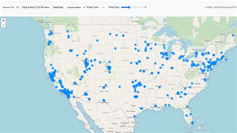 longitude and latitude map from csv free online map application