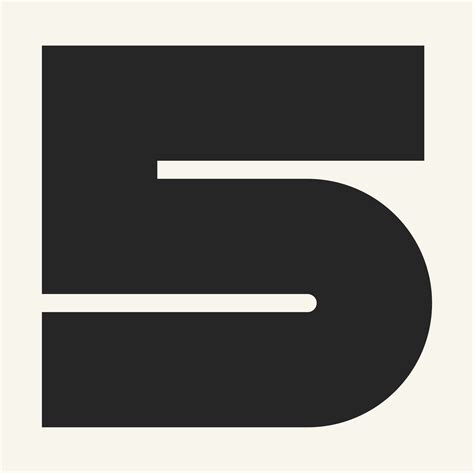 Bold 5 Logo Numbers Typography Graphic Design Logo 90s Graphic Design