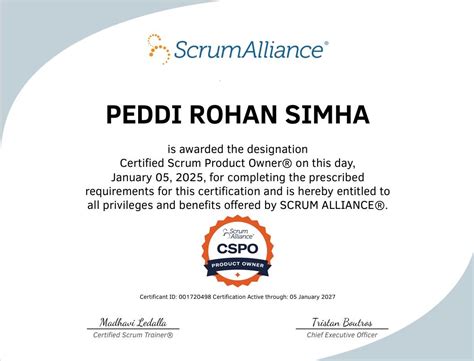 Rohan Simha Cspo® On Linkedin Scrum Agile Productowner Cspo
