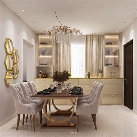 Convenient Contemporary Styled Spacious Dining Room Design Livspace