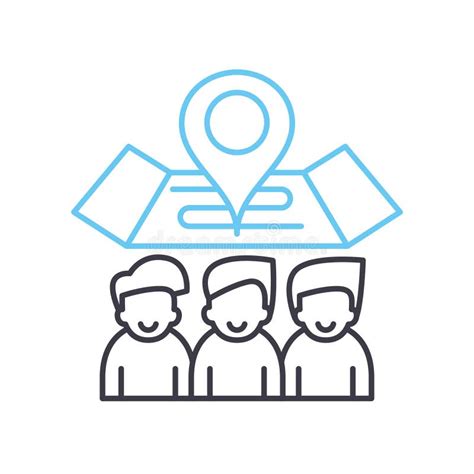 Team Dynamics Line Icon Outline Symbol Vector Illustration Concept