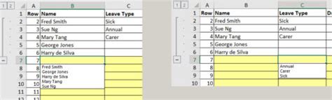 Excel Drop Down Without Data Validation A4 Accounting