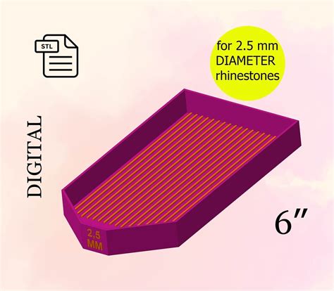 Rhinestone Sorting Tray 2 5mm Stl File For 3d Printing Handmade Diy