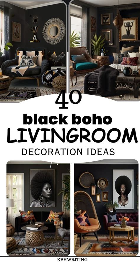 40 Black Bohemian Living Room Ideas African Decor Living Room Boho