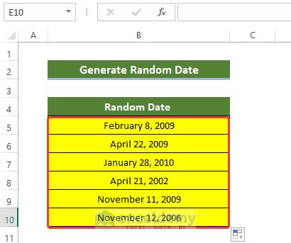 How To Generate Random Date And Time In Excel Ways ExcelDemy
