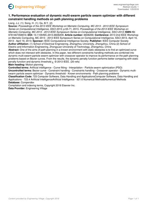 Pdf Performance Evaluation Of Dynamic Multi Swarm Particle Swarm