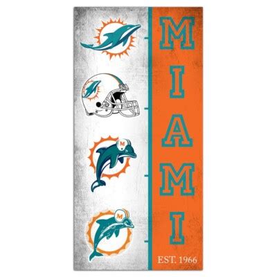 Miami Dolphins Team Logo Progression 6 X 12 Ebay