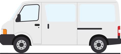 A White Van On A Side View 71148072 Vector Art At Vecteezy