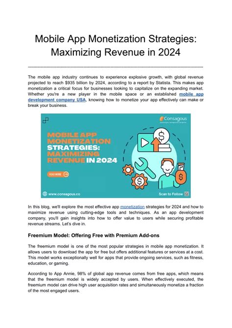 Ppt Mobile App Monetization Strategies Maximizing Revenue In 2024