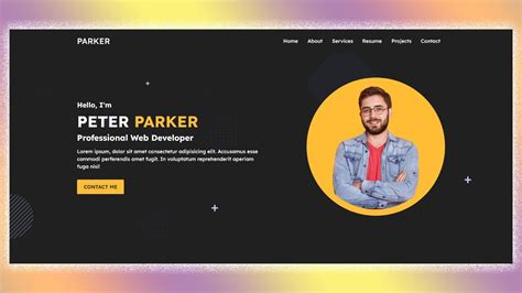 Animated Portfolio Website In Html Css Personal Website With Animations