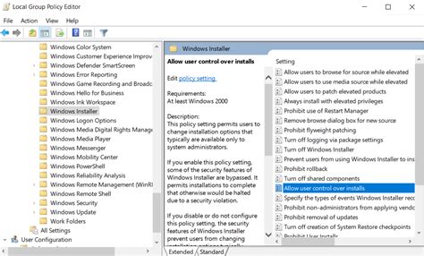 Users Can Change Installation Options