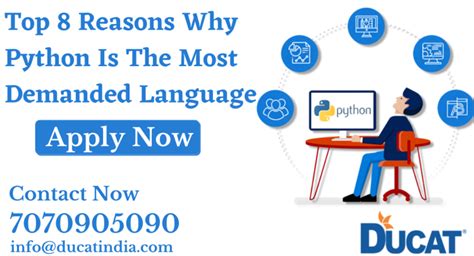 Top 8 Reasons Why Python Is The Most Demanded Language Ducat India Best Training Institute In