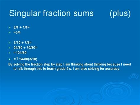 Fractions Sums With Whole Numbers And Singular Fractions