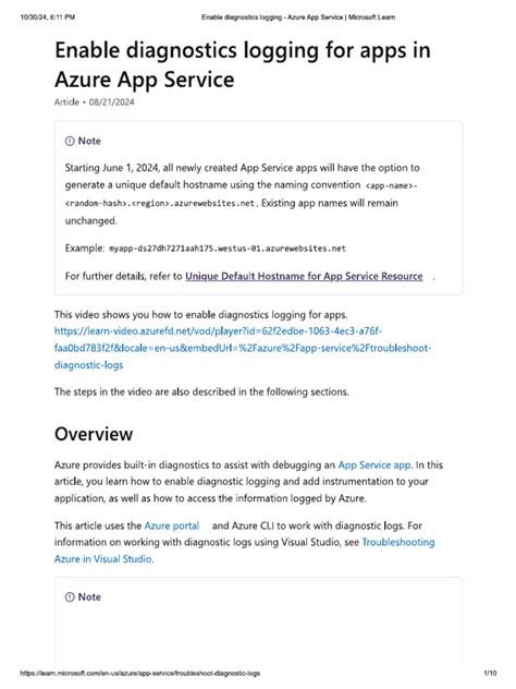 enable diagnostics logging for apps in azure app service pdf