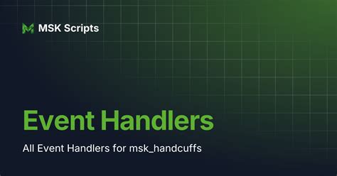 Event Handlers Msk Scripts