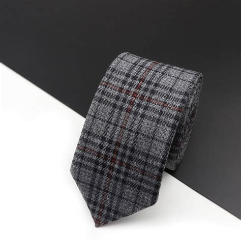 Corbata Delgada De Algodón Y Lana Artificial Para Grandado