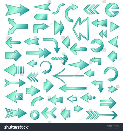 Arrow Icons Set Stock Vector Illustration 57484855 Shutterstock